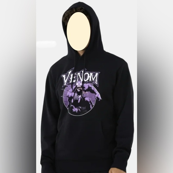 Shirts | Marvel Mens Venom Graphic Print Hoodie With Long Sleeves Sizes ...